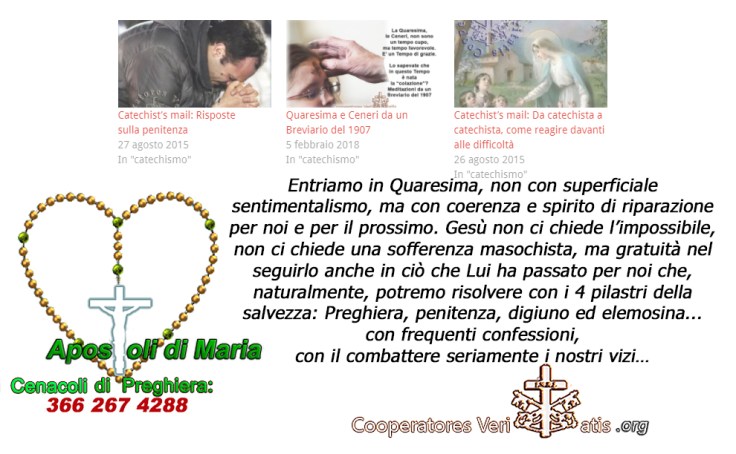 Catechist’s mail: risposte sulla Quaresima